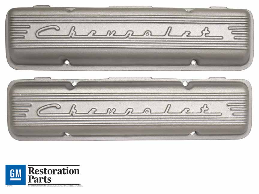 PML Chevy™ Small Block, 1955 to 1959, CHEVROLET® Script and Fins Valve ...